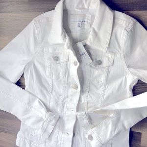 LOFT | Jackets & Coats | Loft White Denim Jacket | Poshmark